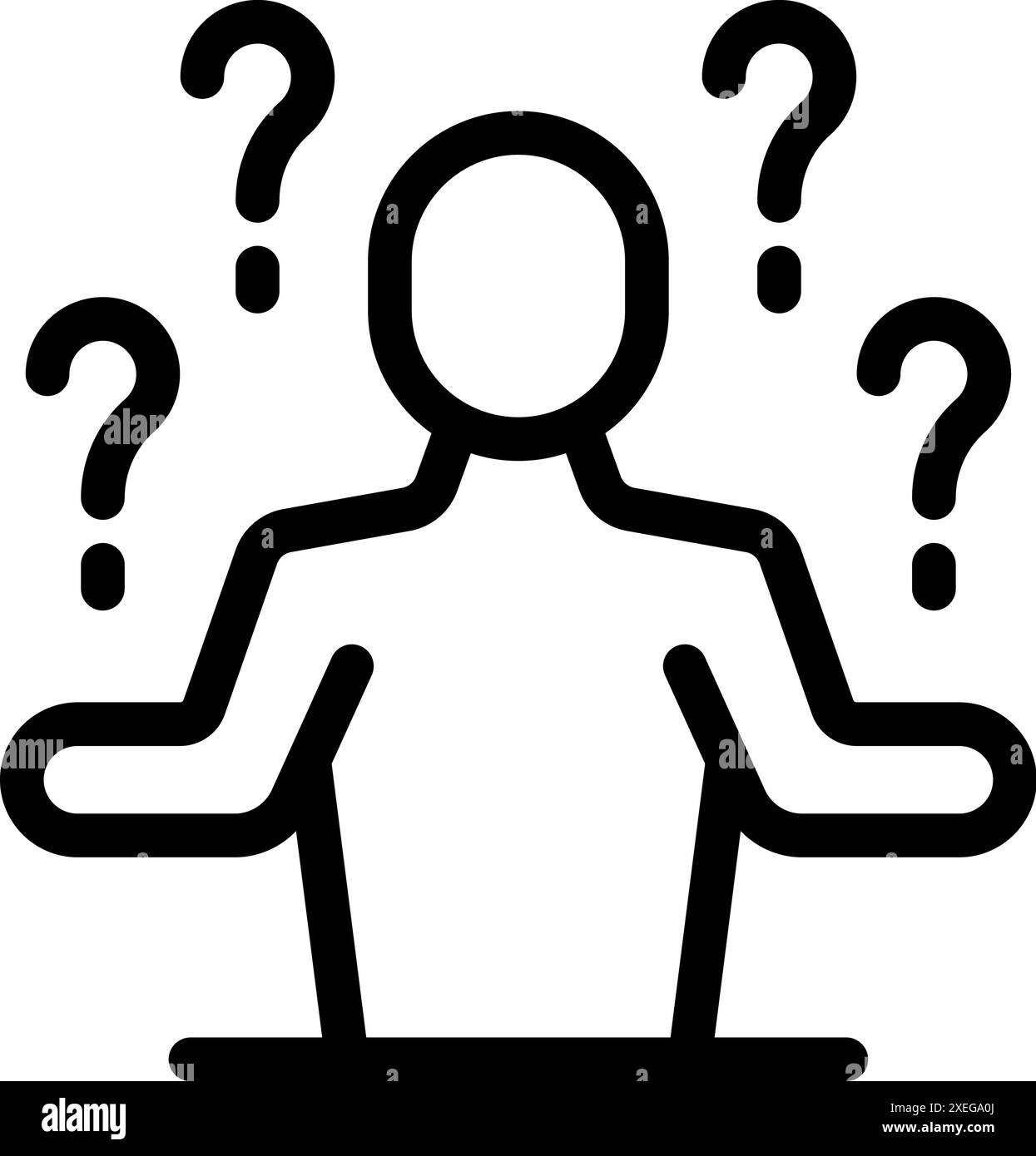 Person shrugging icon Black and White Stock Photos & Images - Alamy
