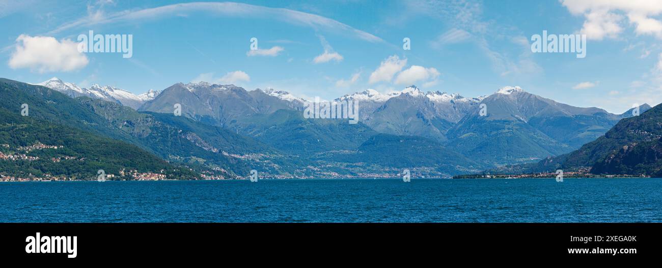 Lake Como (Italy) view from ship Stock Photo - Alamy