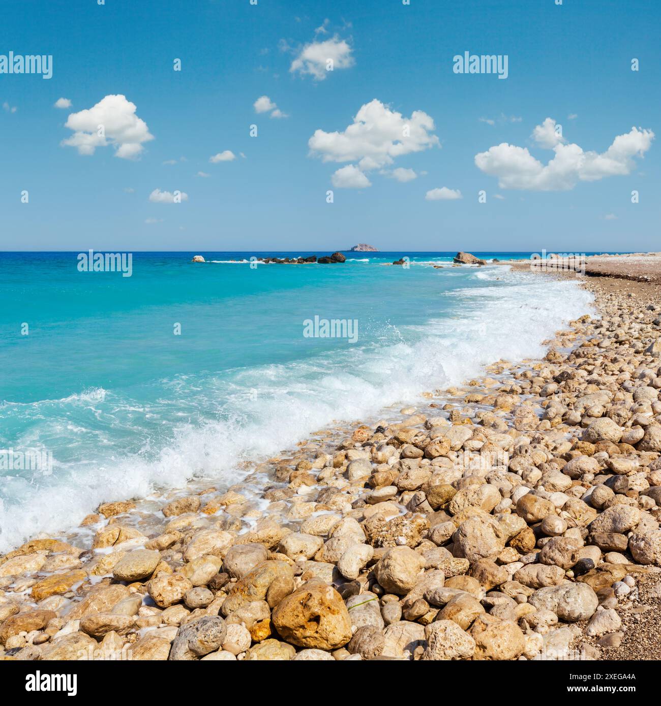 Summer Lefkada coast, Greece Stock Photo - Alamy