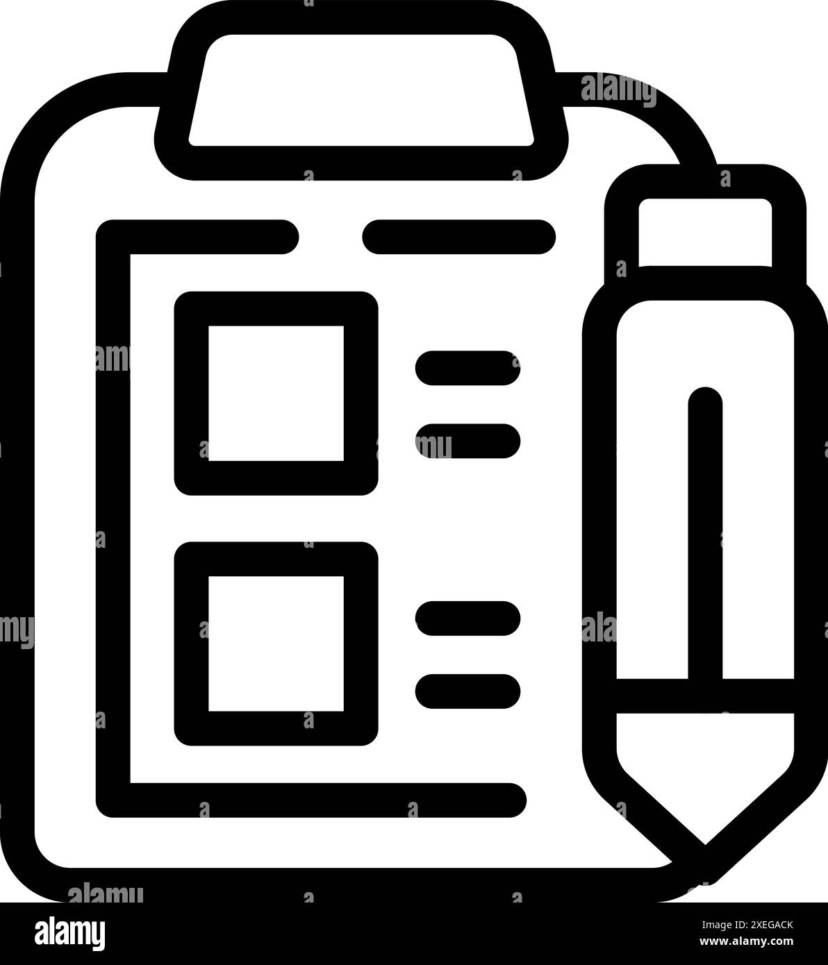 Simple icon of a writing pad with a pencil taking notes, perfect for ...