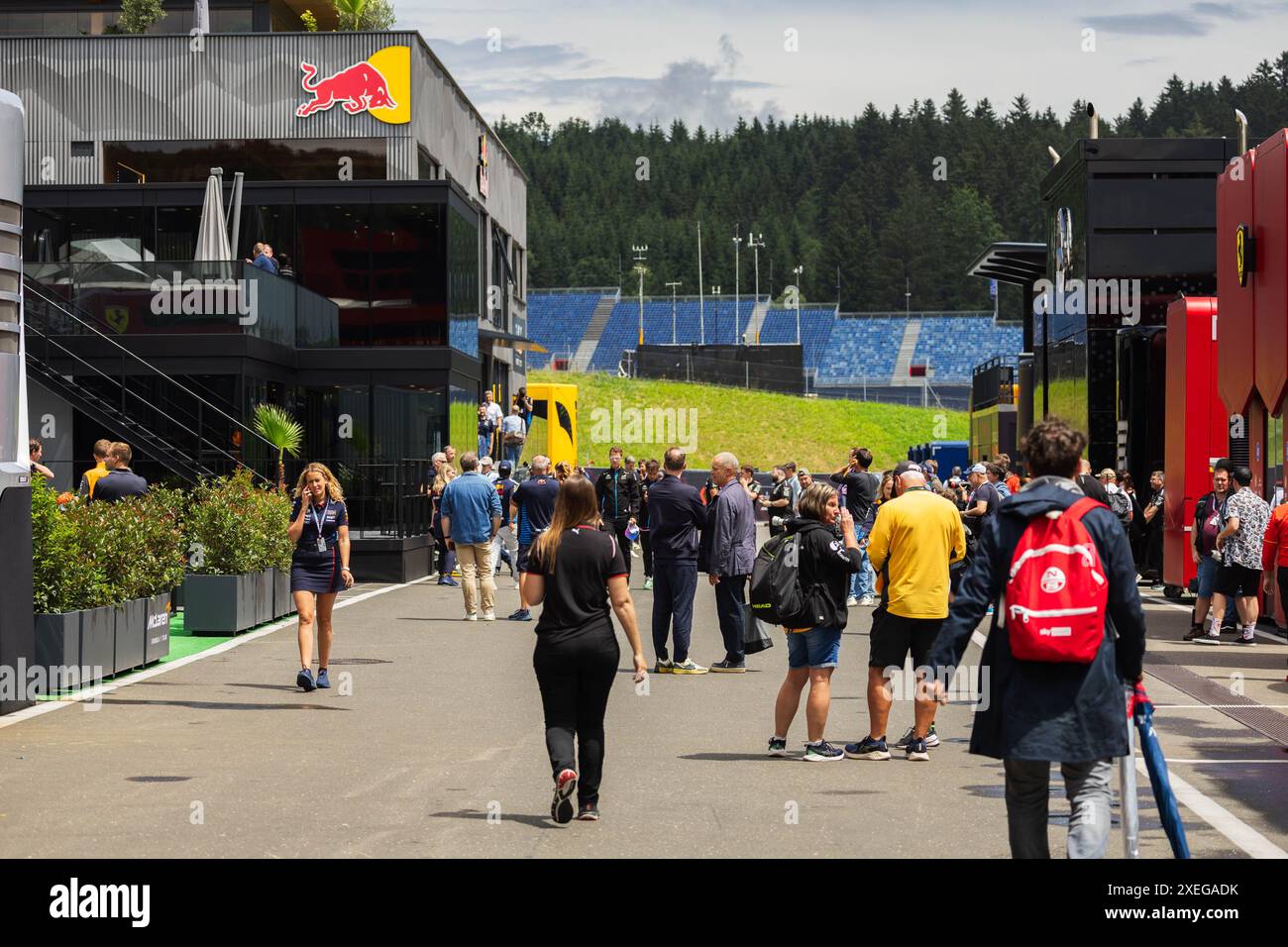 Red Bull Ring, Spielburg, Austria. 27.June.2024; Paddock view during ...