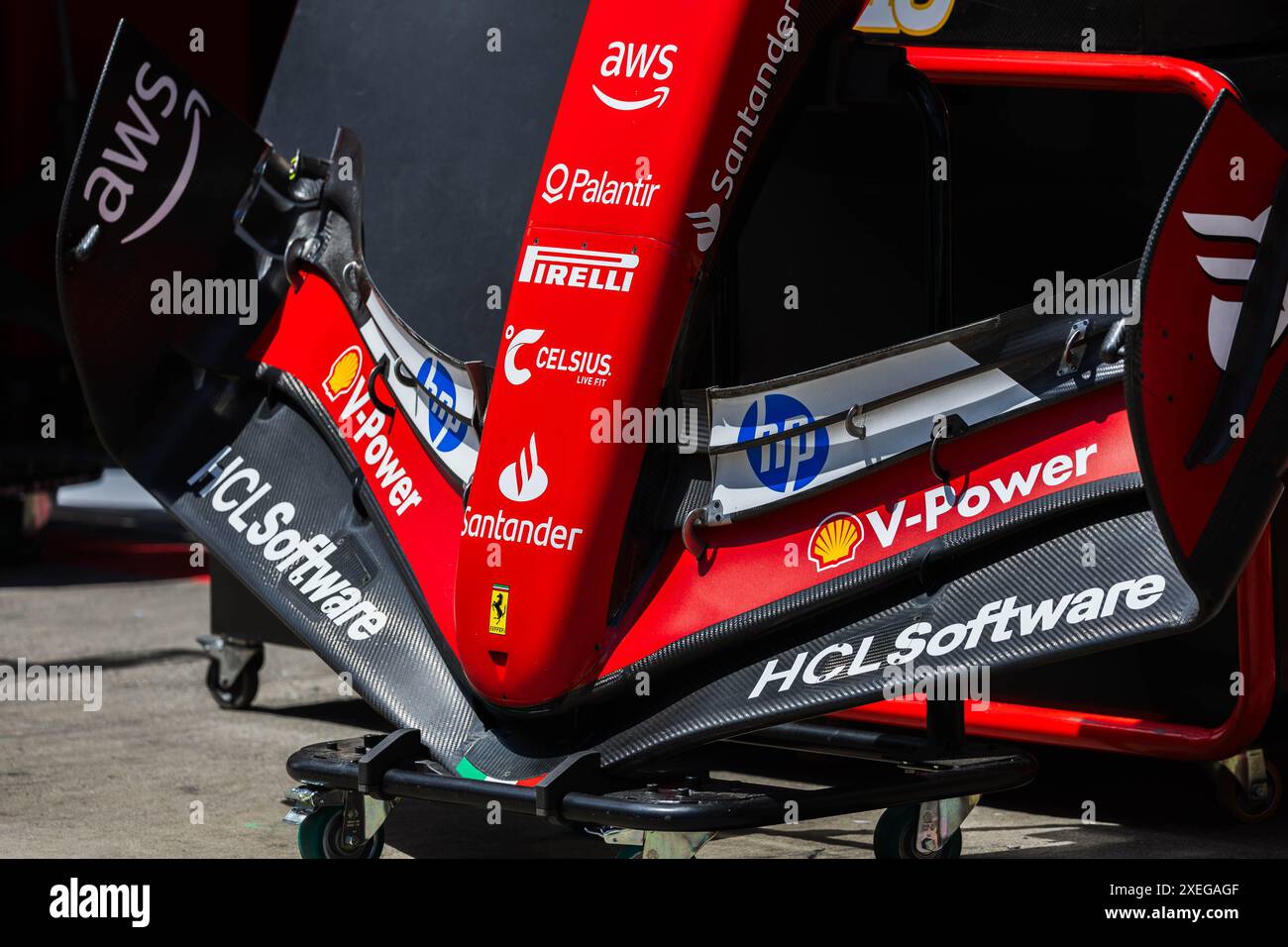 Red Bull Ring, Spielberg, Austria. 27.June.2024; Front wing of Scuderia ...