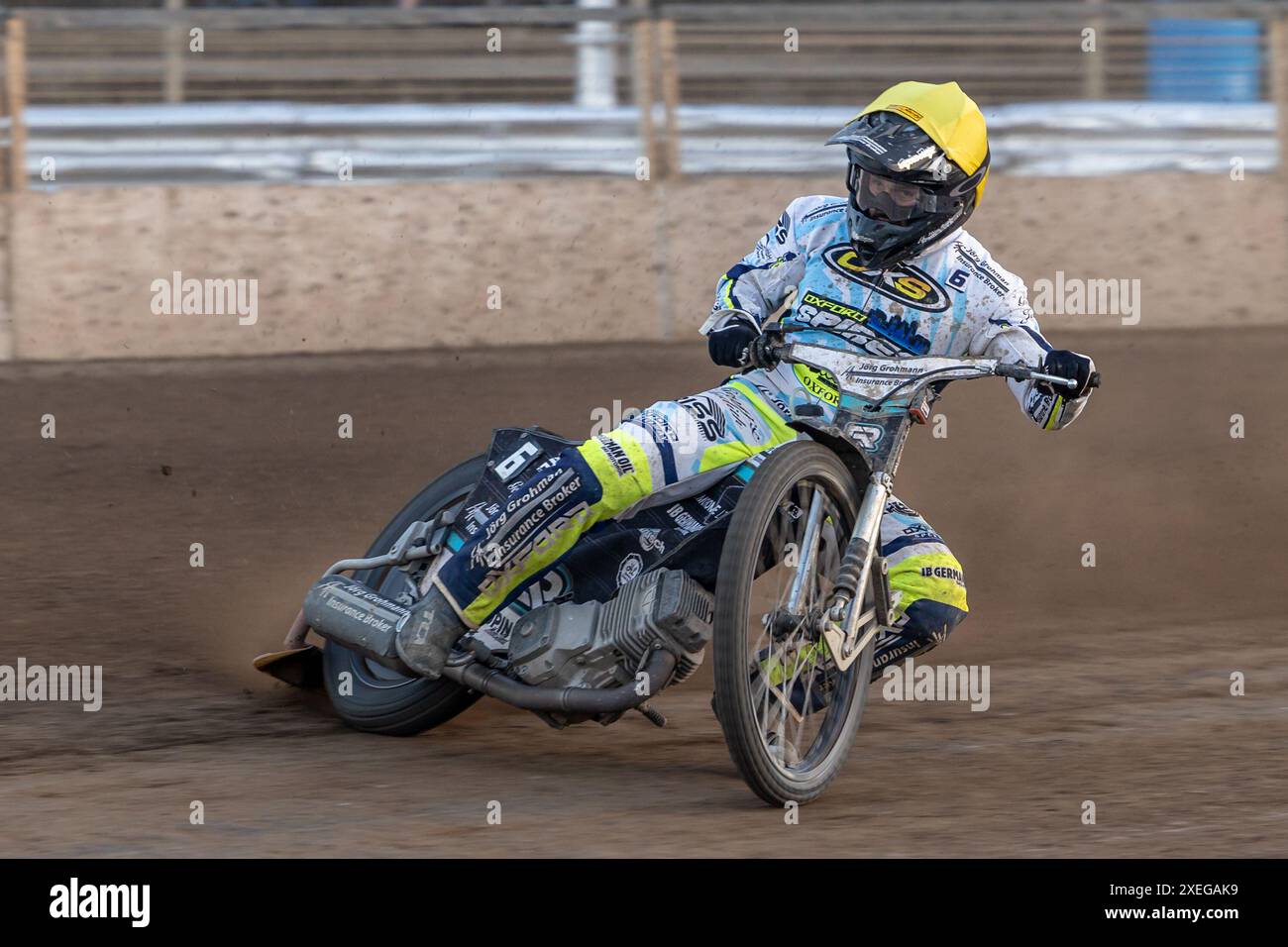 Erik Riss - German speedway rider riding for Oxford Spires. June 2024 ...
