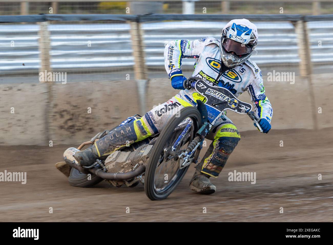 Chris Harris - British speedway rider riding for Oxford Spires. June ...