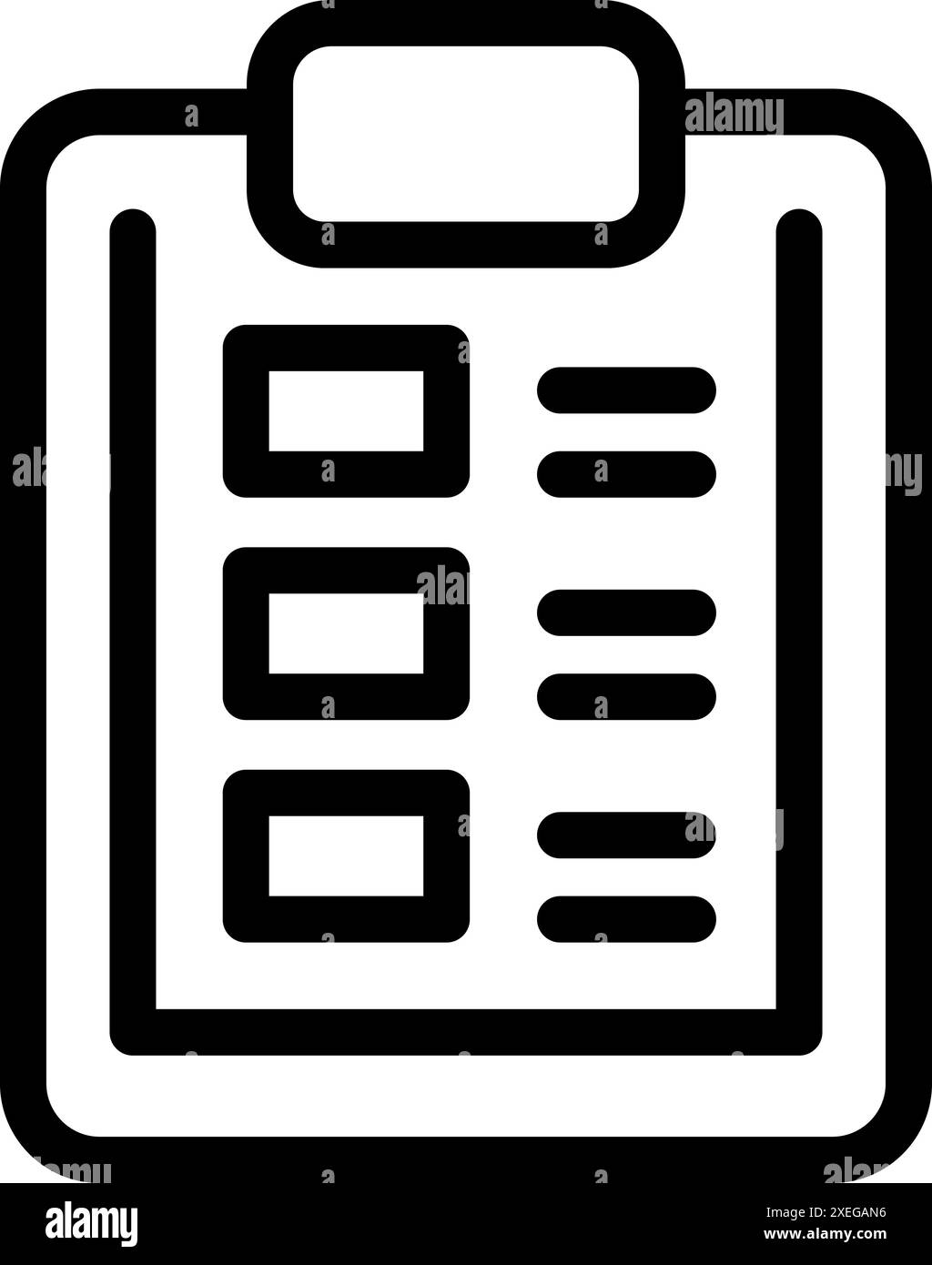 Clipboard showing checkboxes representing taking a survey, completing a ...
