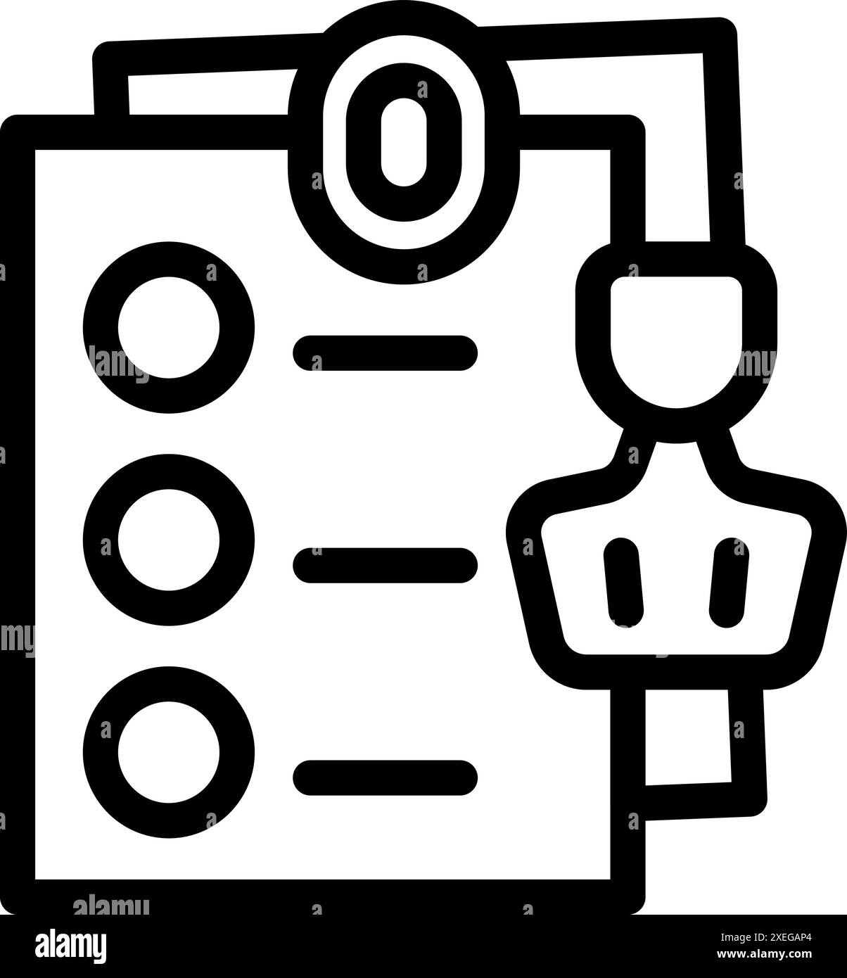 Simple icon of a robotic arm placing a product on a checklist ...