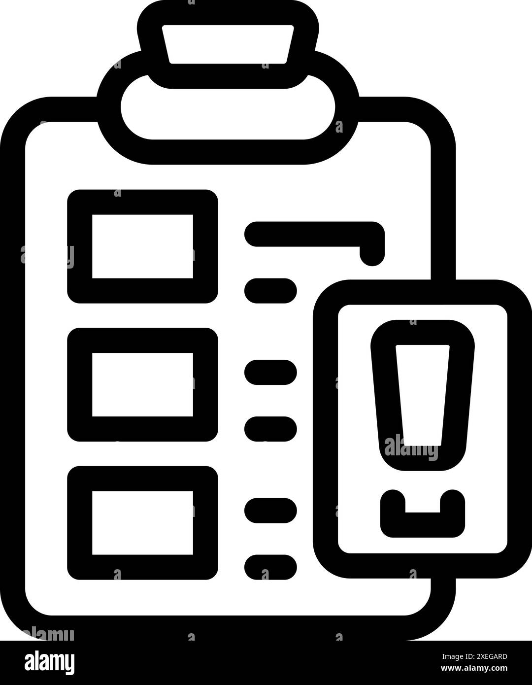 Simple icon of a beer tracker app interface, showing a clipboard with a ...