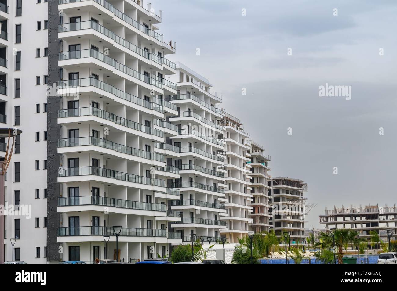residential complex with high-rise buildings in Northern Cyprus Stock ...