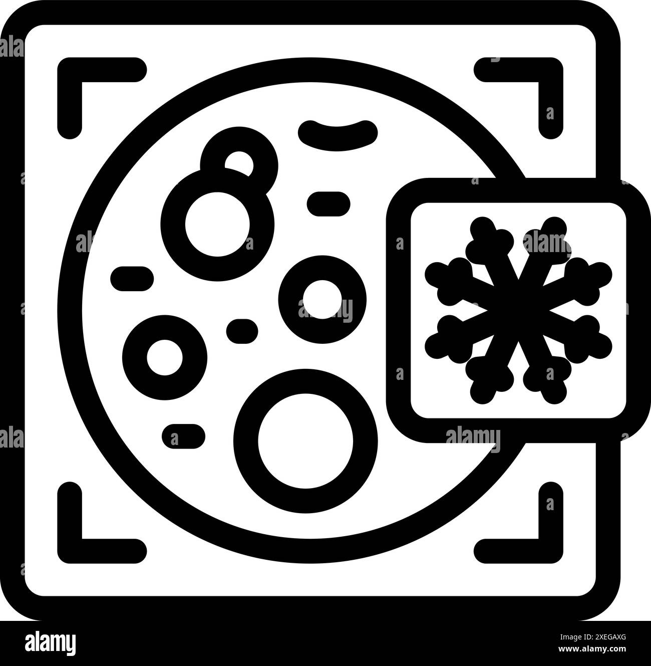 Icon of laboratory equipment freezing a biological sample for medical ...