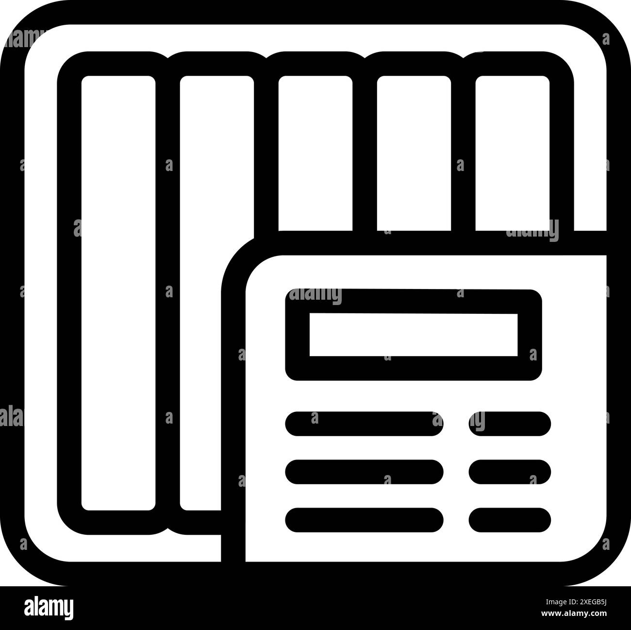 This icon represents bookkeeping, emphasizing financial record keeping ...