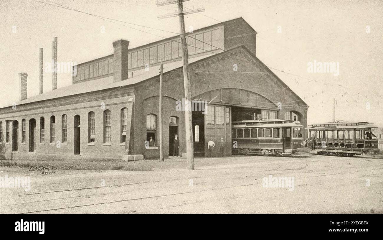 Raritan Traction Company's Car House, Perth Amboy, NJ circa 1901 Stock ...