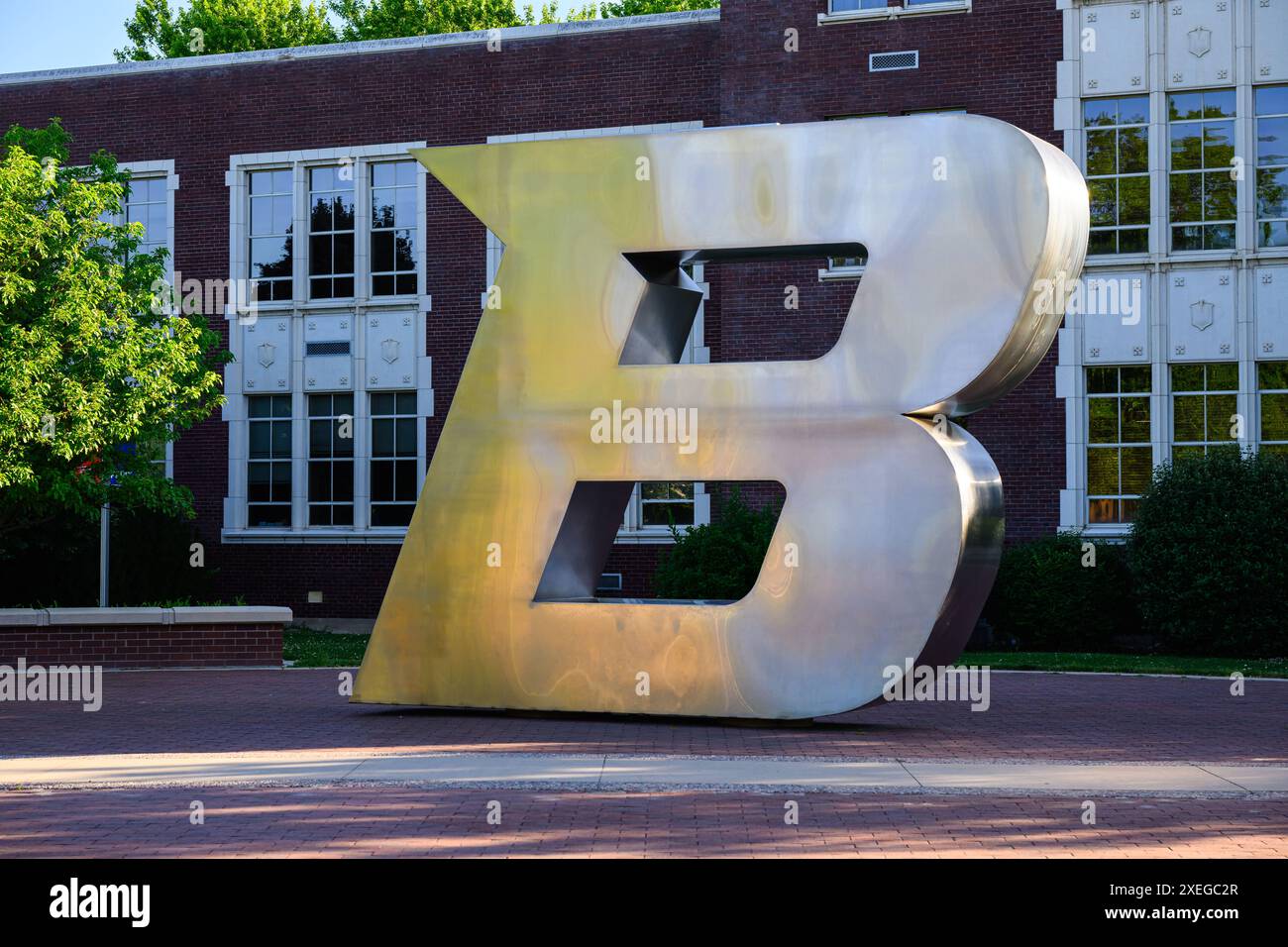 Boise, ID, USA - June 10, 2024; Large block B sign at Boise State ...