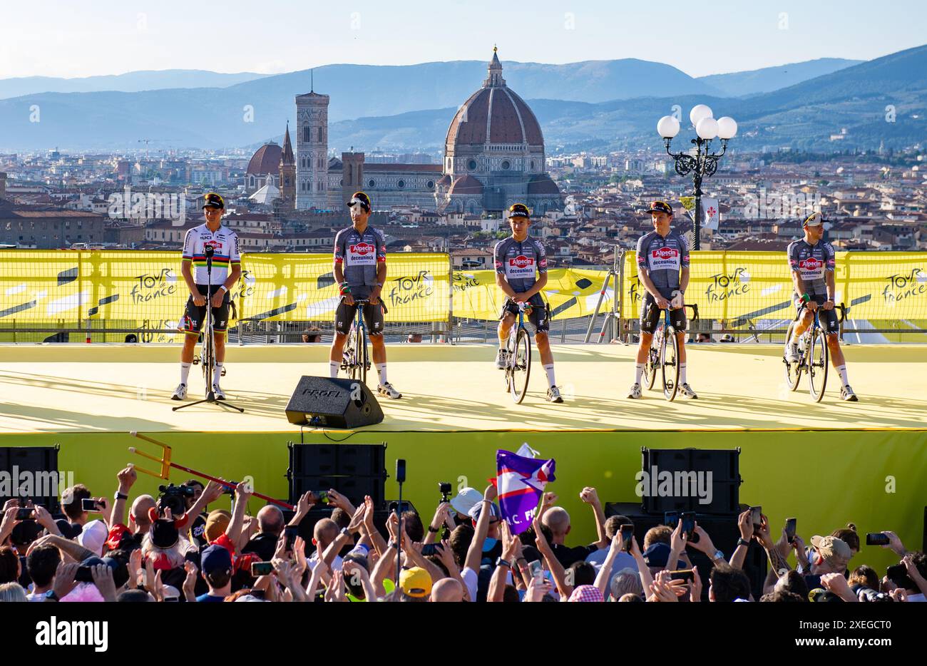 Tour de France 2024 opening ceremony, Team Presentation. Dutch rider ...