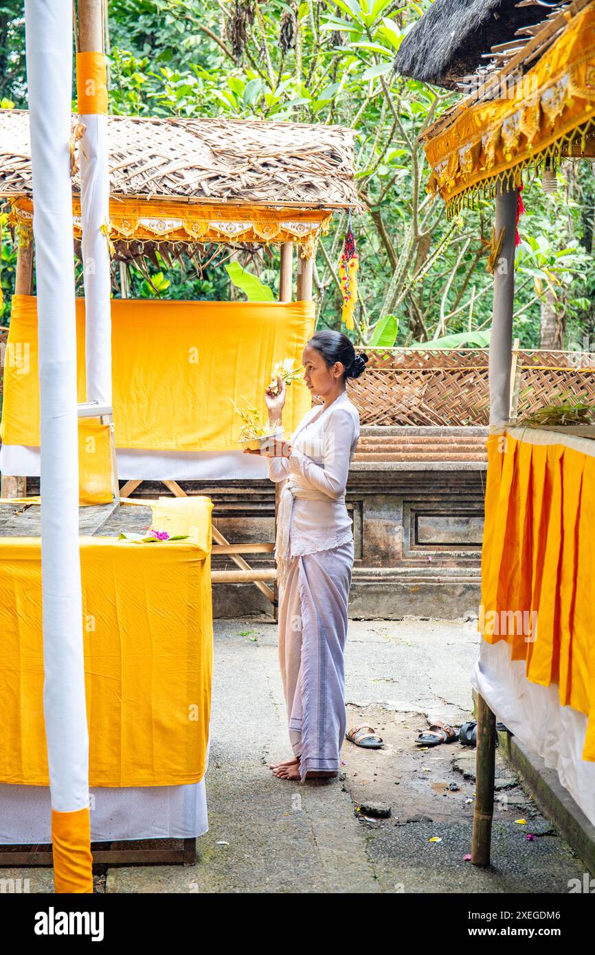 Goa Gajah â€“ Elephant Cave. Temple complex with garden Bali Indonesia ...