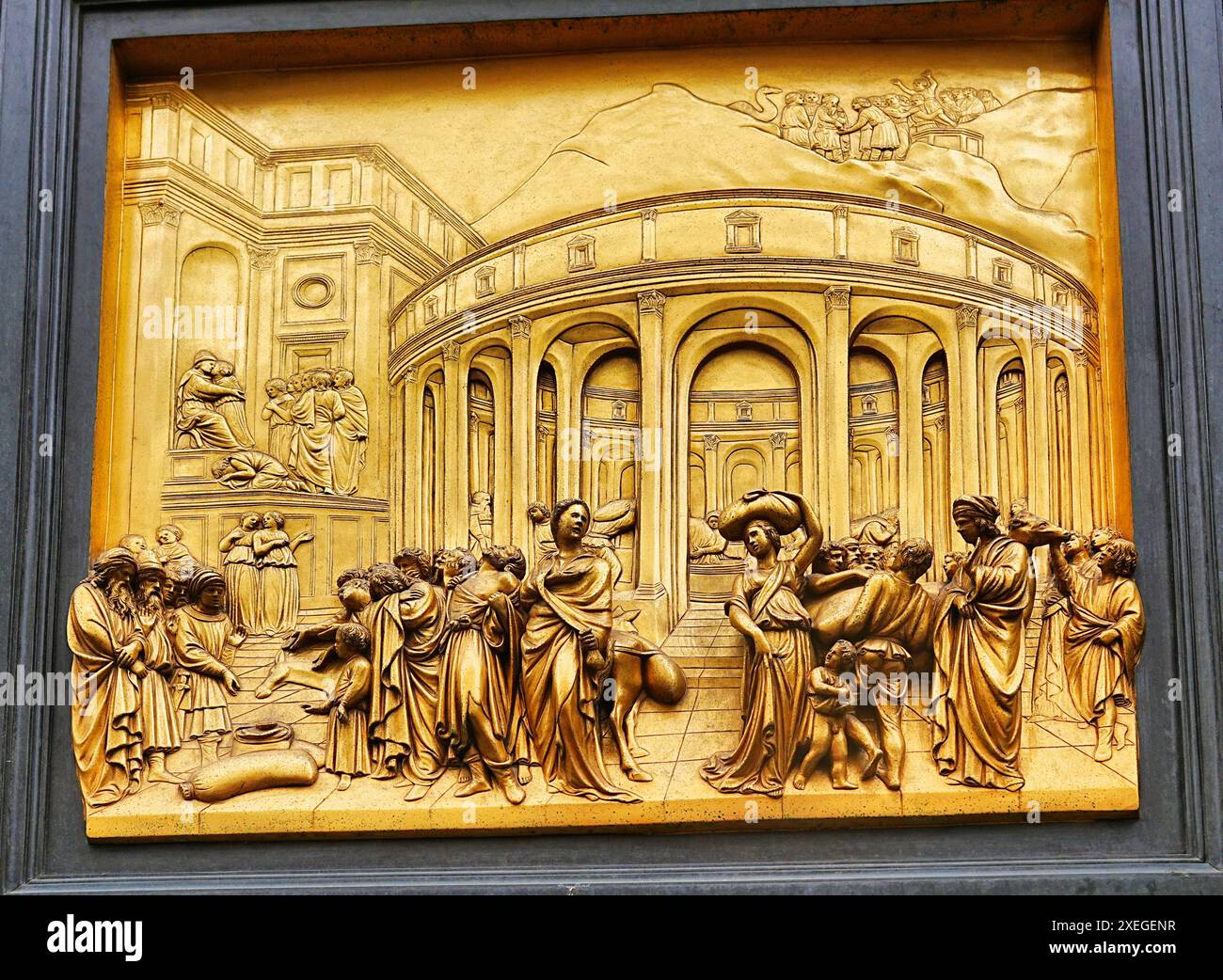 Joseph and his brothers; Florence door of paradise Stock Photo - Alamy