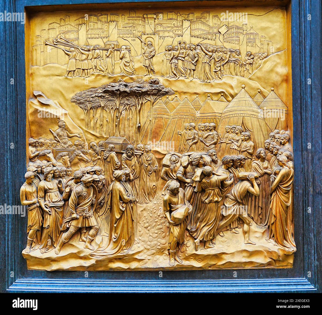 Joshua with the Ark of the Covenant in front of Jericho; Florence's ...