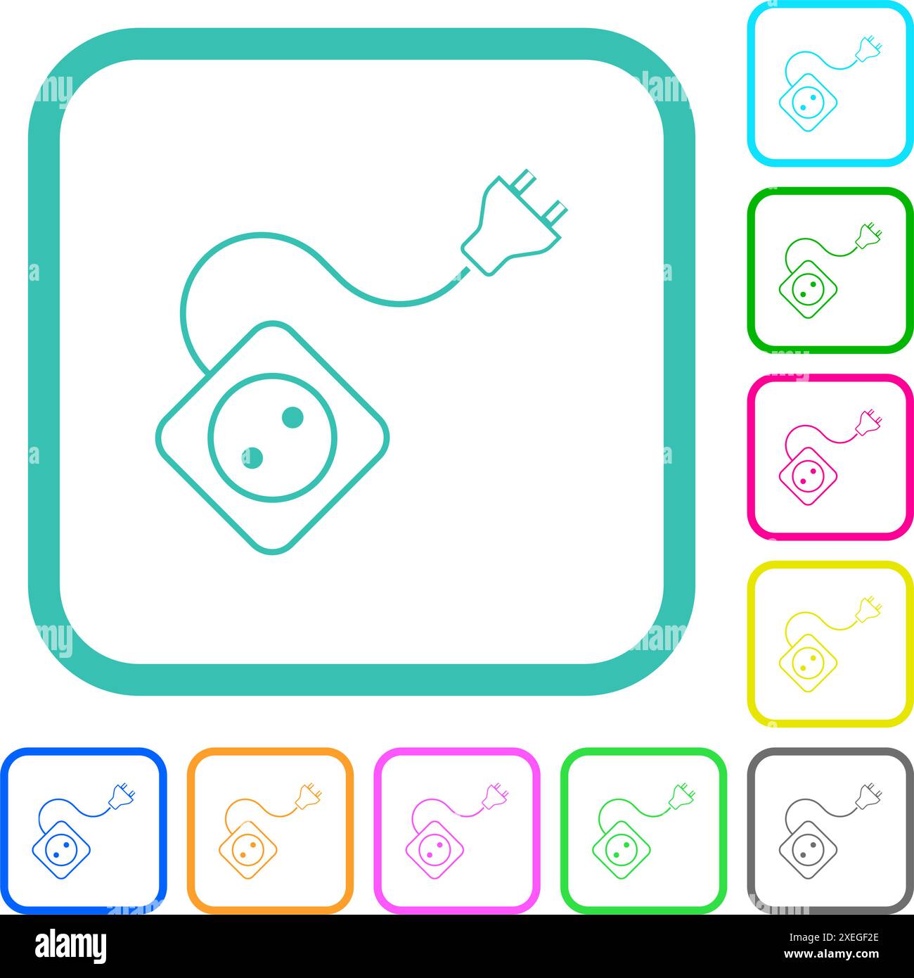 Portable electrical outlet with one socket and extension cord and plug ...