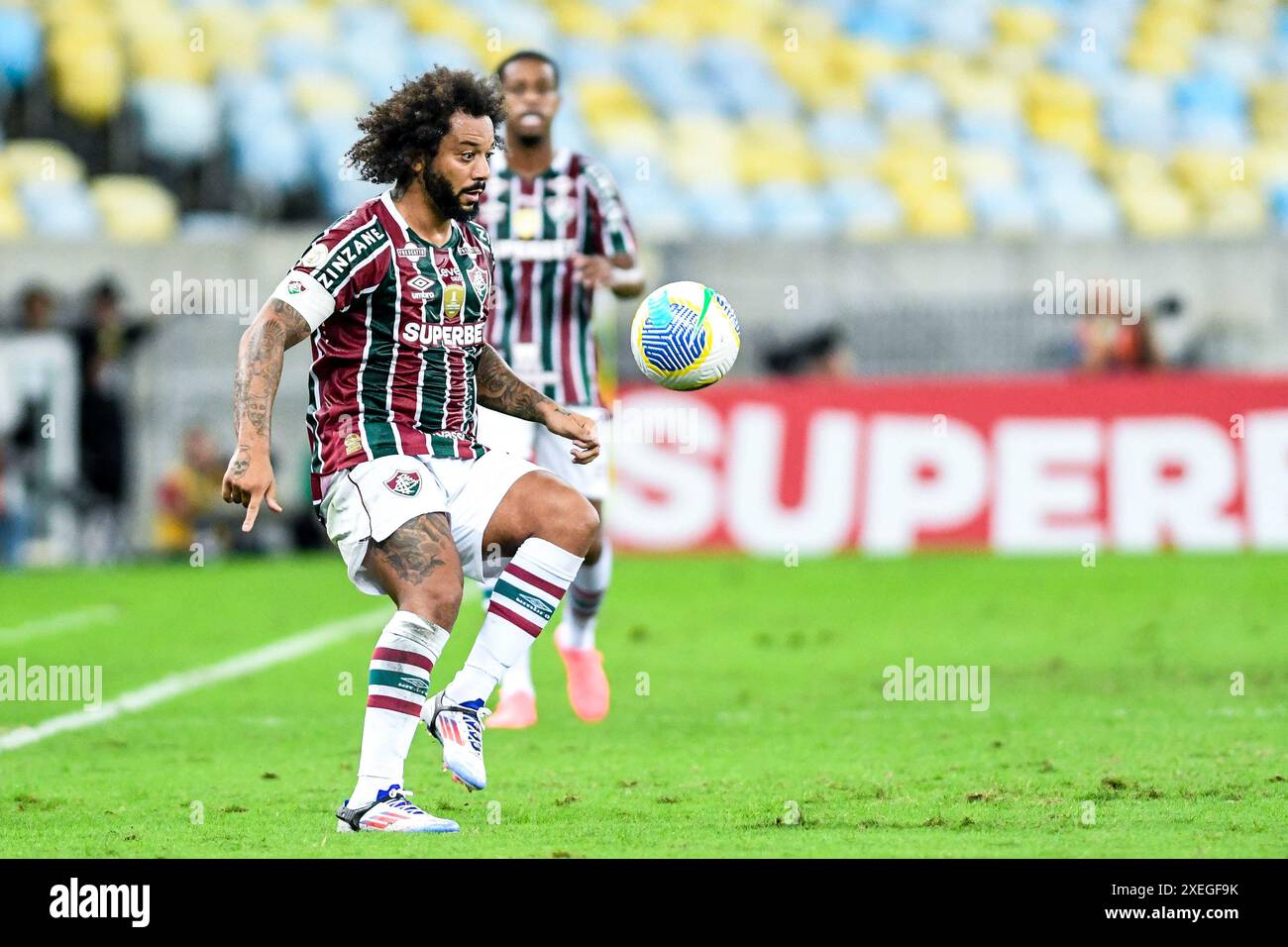 Rio, Brazil - JUNE 27 2024: Marcelo player in match between Fluminense ...