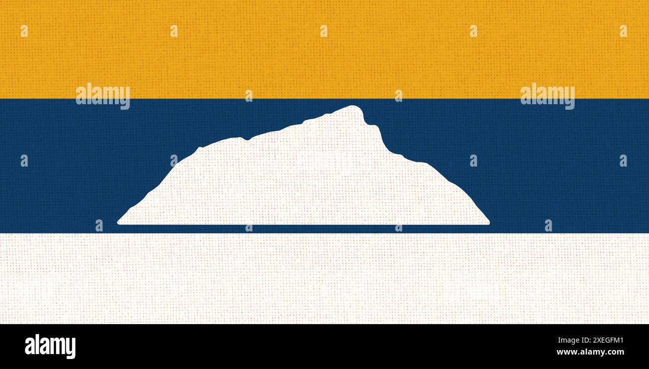 Alternate Flag of Townsville on fabric surface. Australian city symbol ...