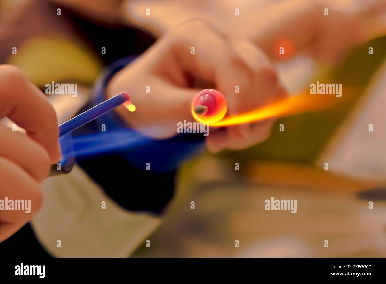 Making Glass Bead Stock Photo - Alamy