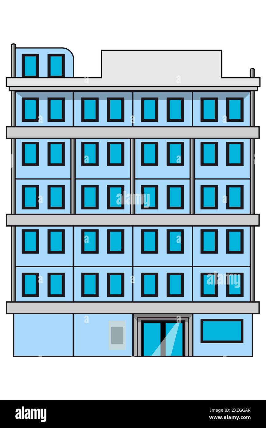 Flat building illustration hi-res stock photography and images - Alamy