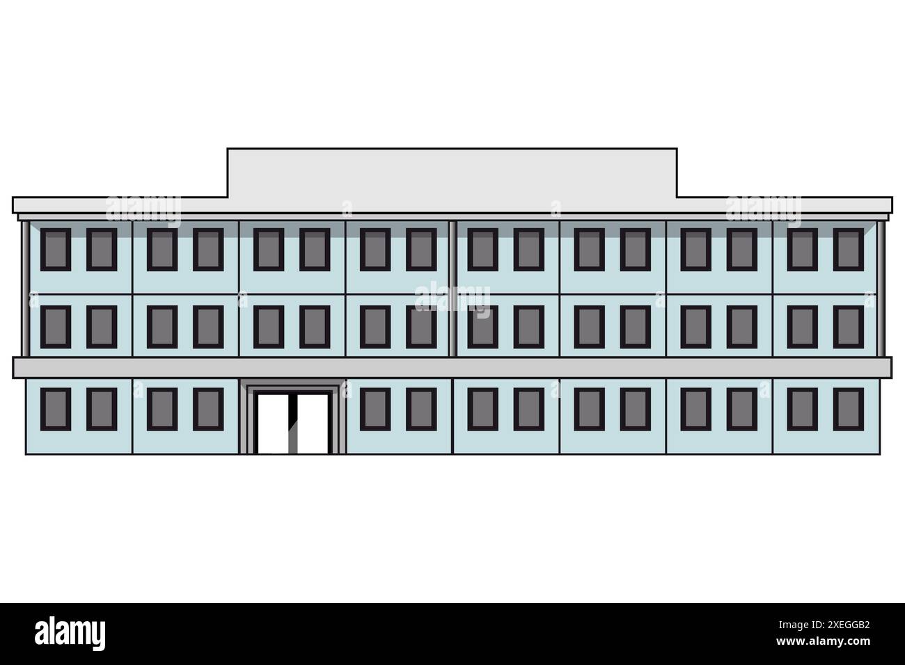Flat factory hall Stock Photo - Alamy