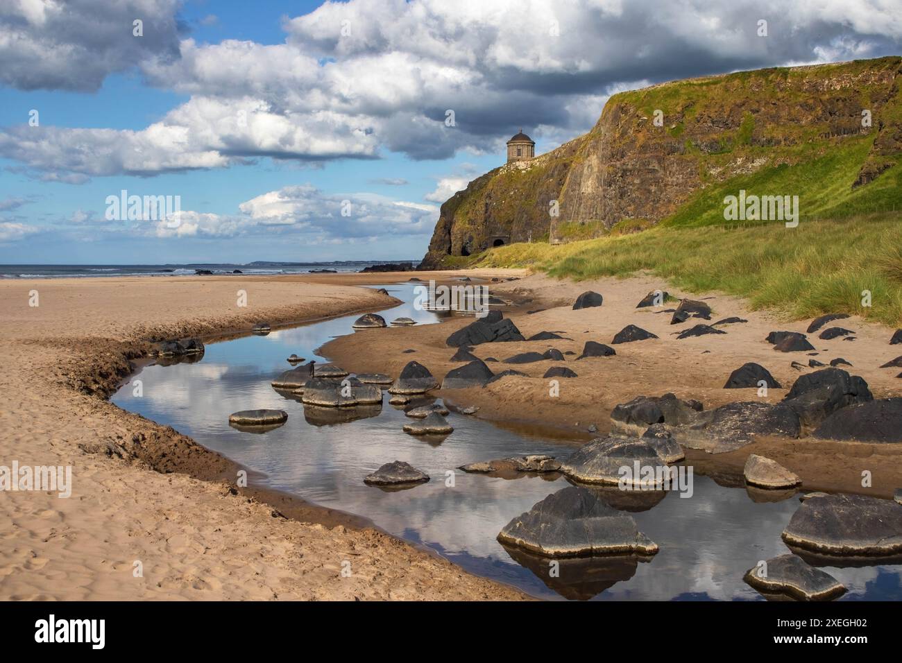 Mussenden Temple, perched on the edge of cliffs overlooking The ...