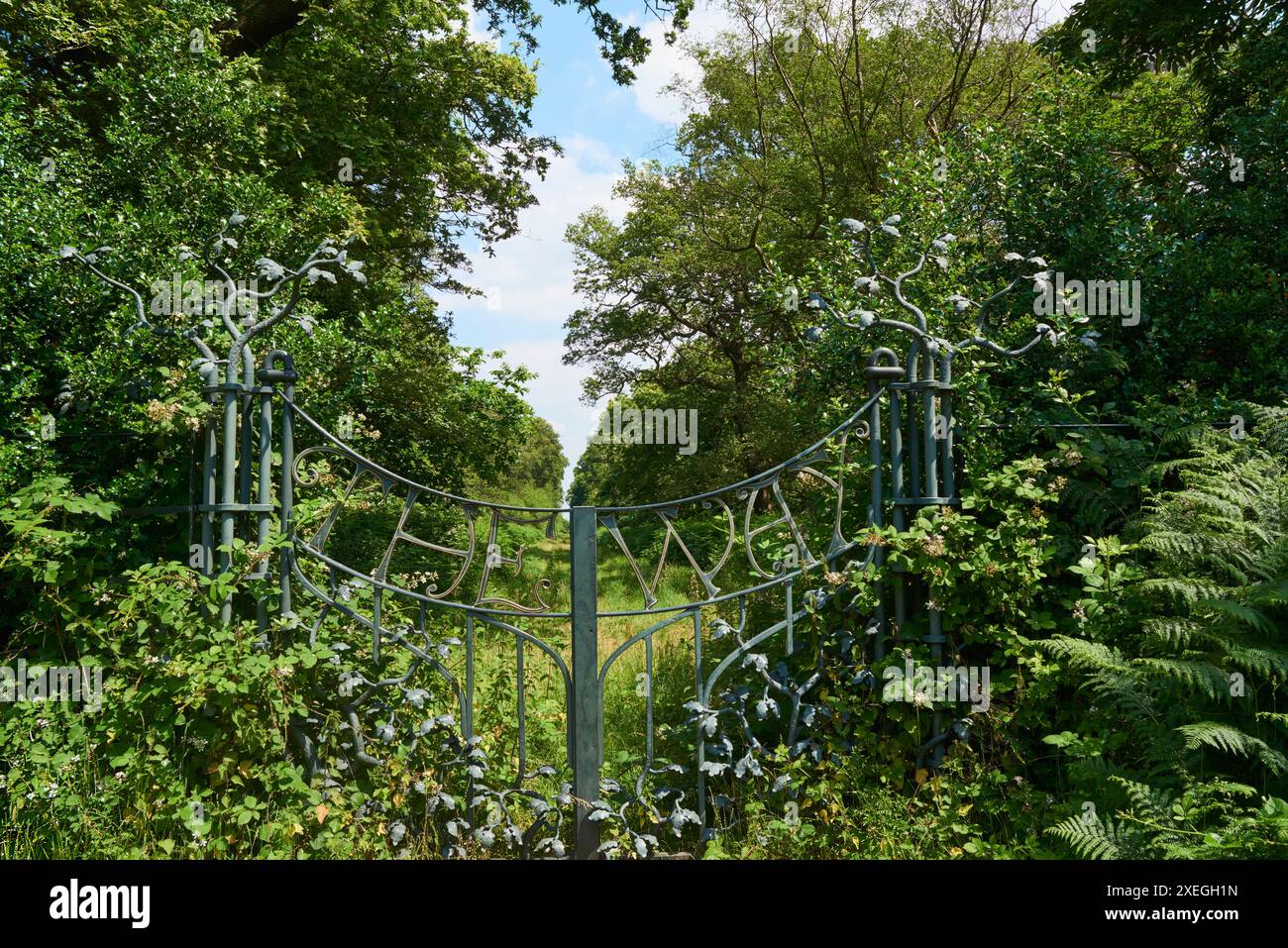 'The Way' gates in Richmond Park, Greater London UK, leading to the ...