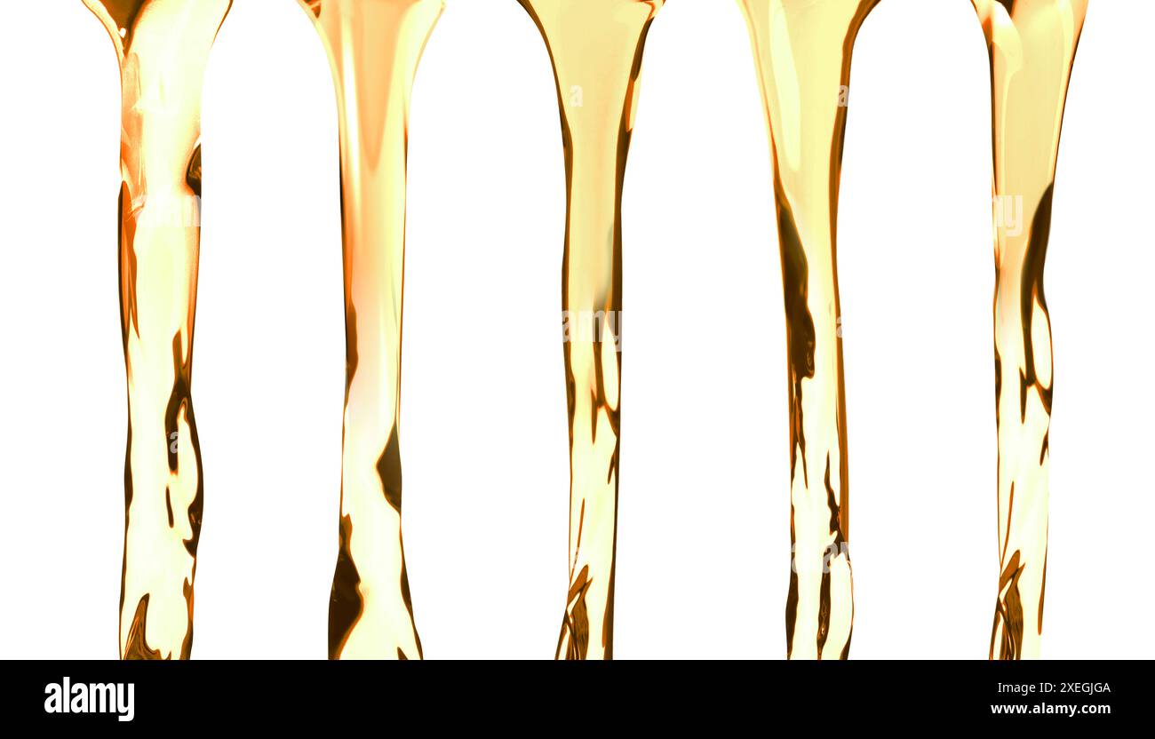 Cooking oil flows isolated on white, set Stock Photo - Alamy
