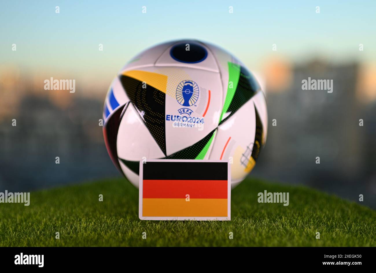 June 27, 2024, Berlin, Germany. Flag of Germany - participant of the ...