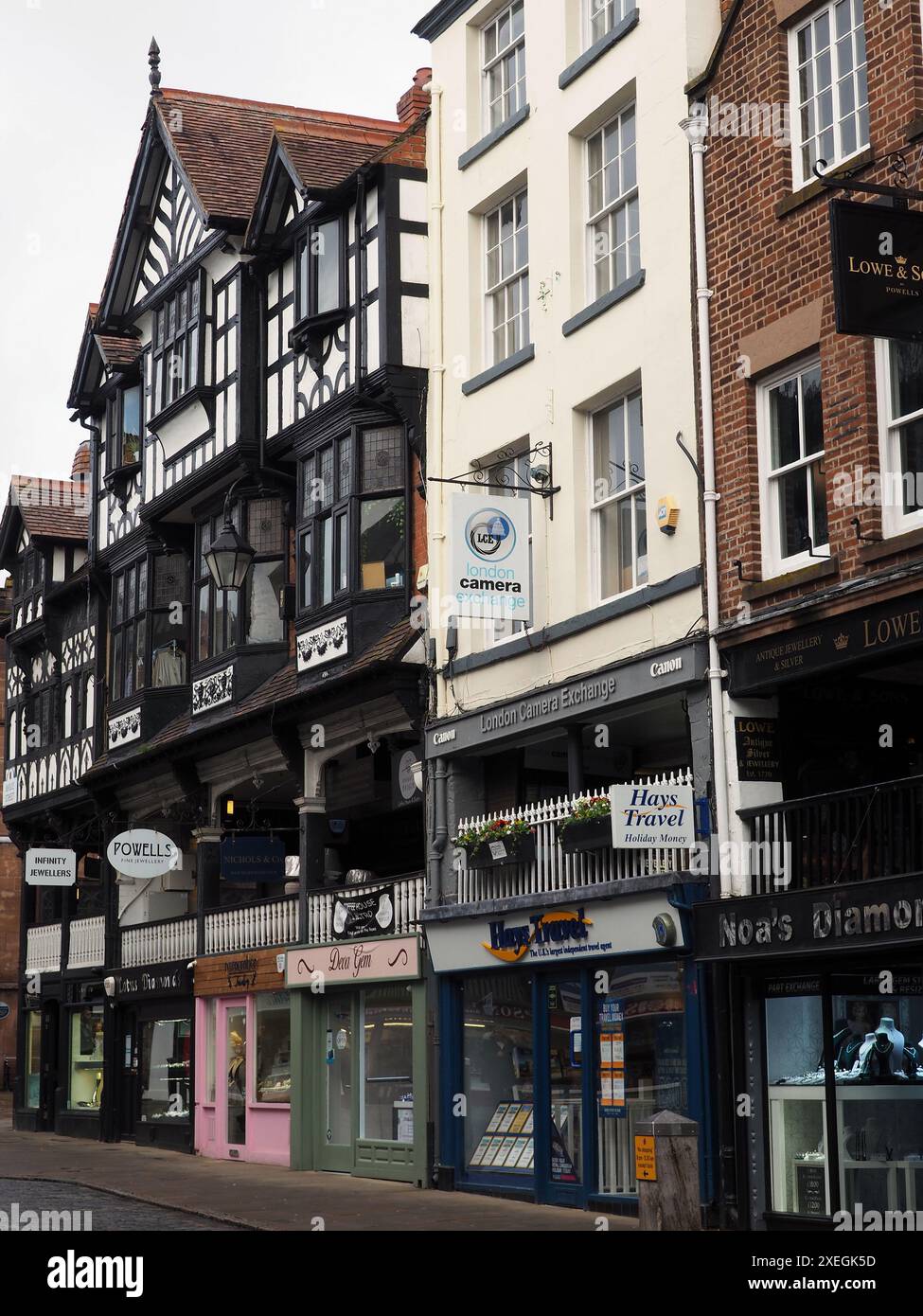 Chester, Cheshire, United Kingdom - 20 March 2024 : Shops on the street ...