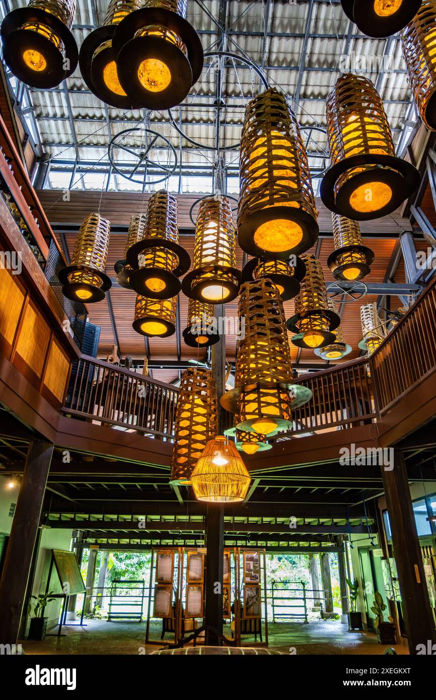 Lobby of Borneo Rainforest Lodge. Danum Valley Conservation Area, Sabah ...