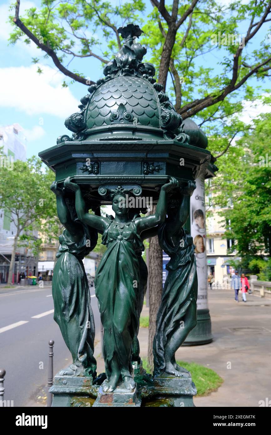 Wallace fountain, a drinking water fountain designed by Charles-Auguste ...