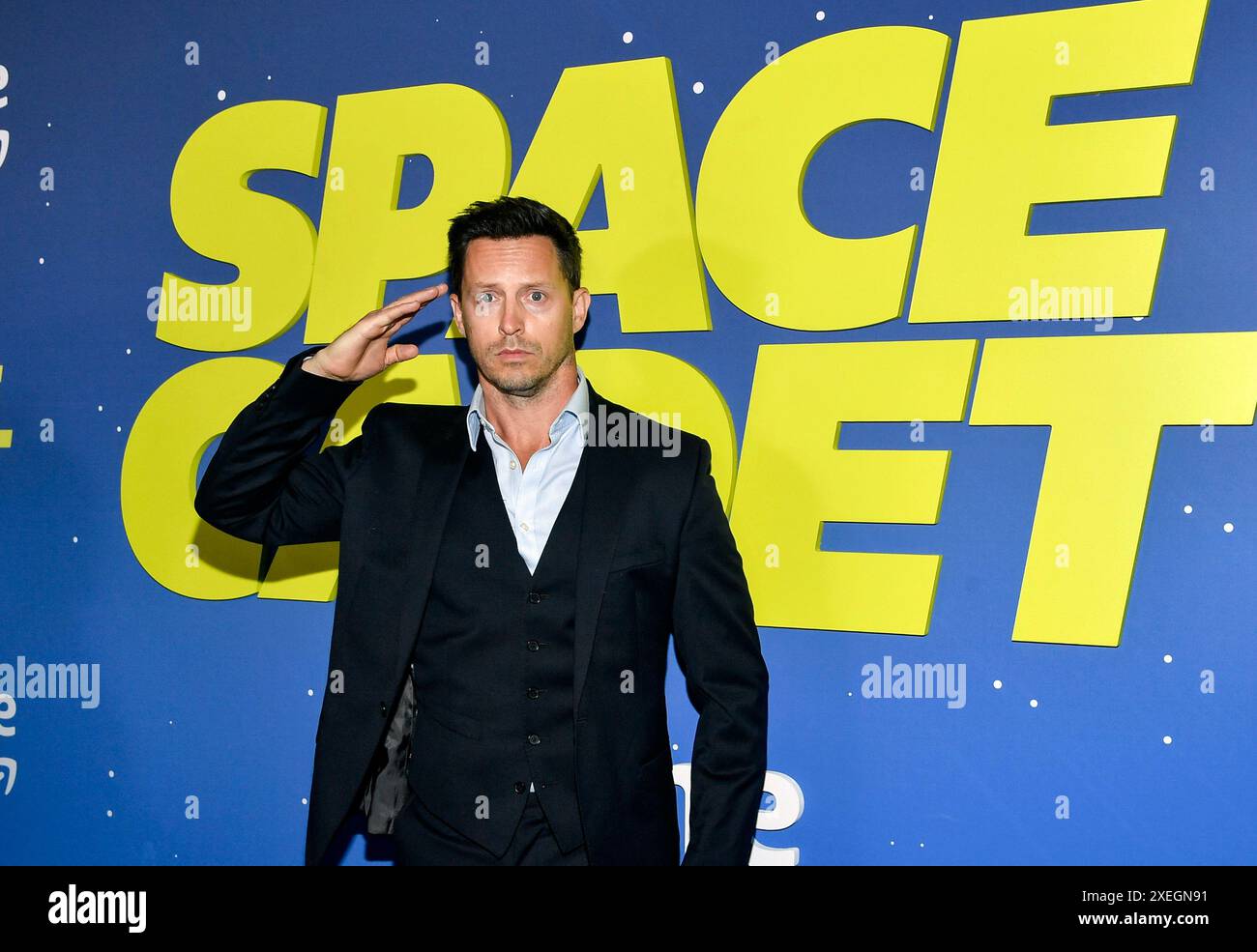 Andrew Call attends the Amazon MGM Studios premiere of "Space Cadet" at ...