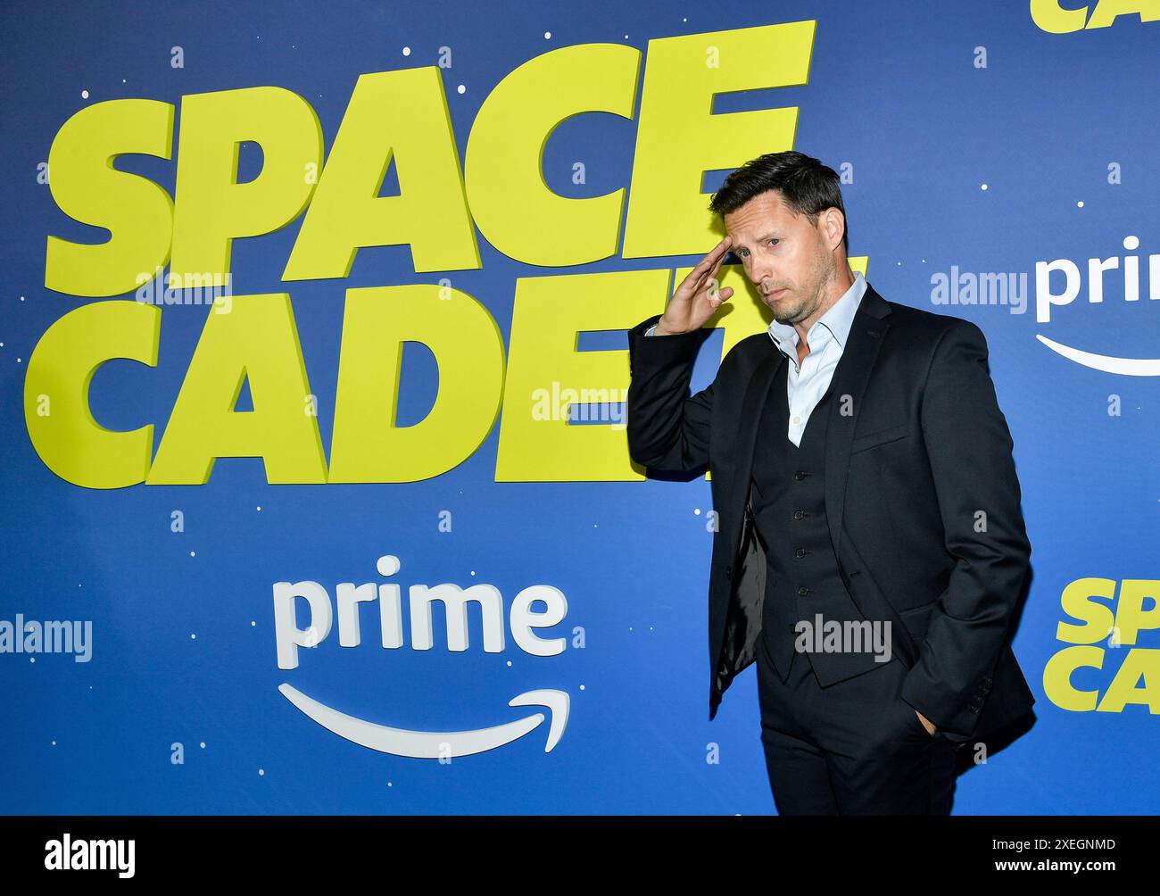 Andrew Call attends the Amazon MGM Studios premiere of "Space Cadet" at ...