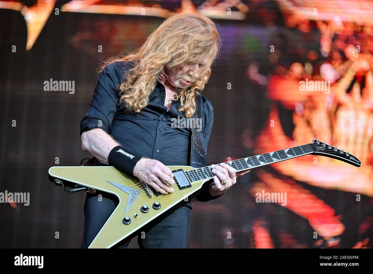 Megadeth performing live at Hellfest Open Air Festival in Clisson ...