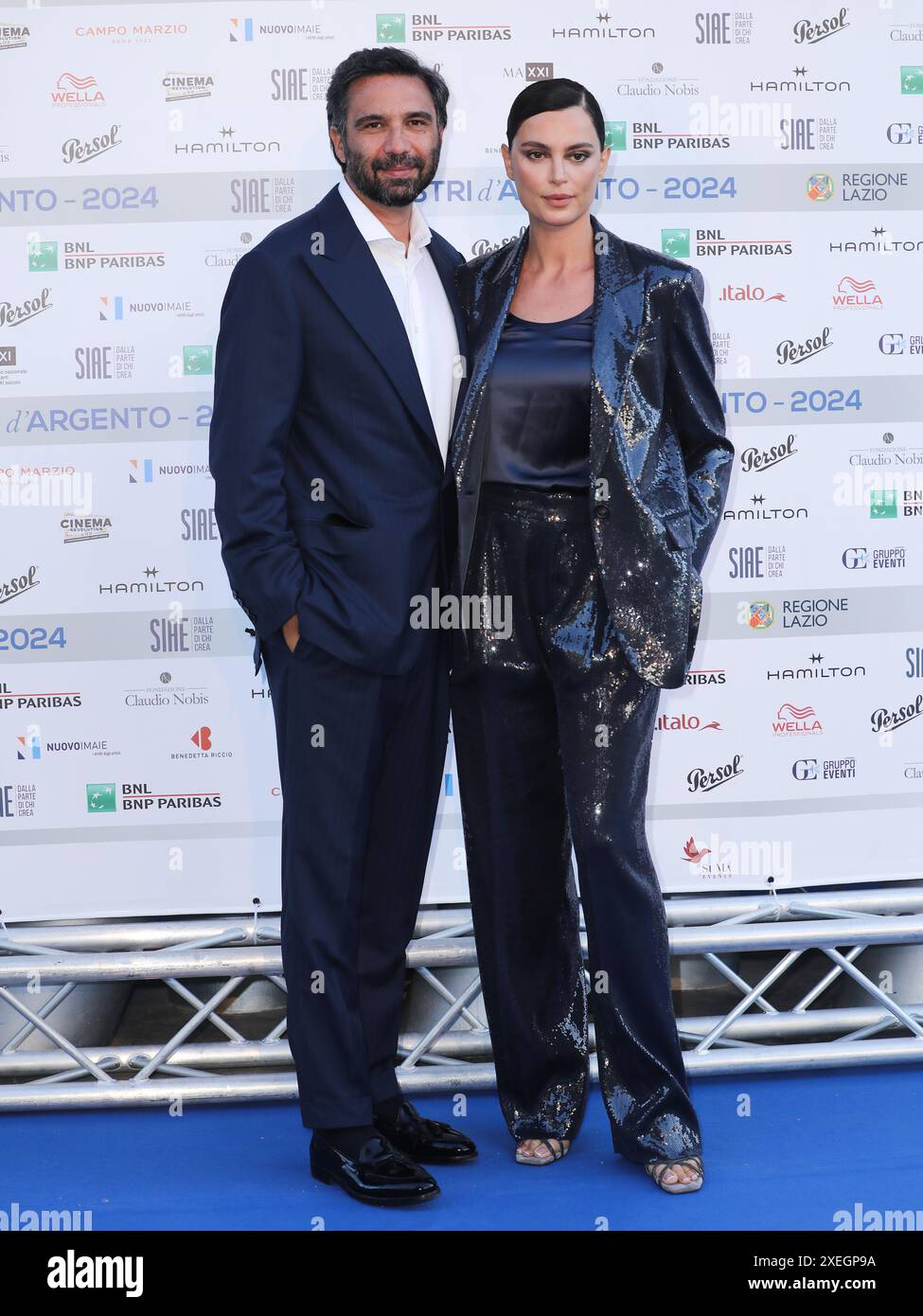 Rome, MAXXI museum, Silver Ribbons 2024. In the photo: Catrinel Marlon ...