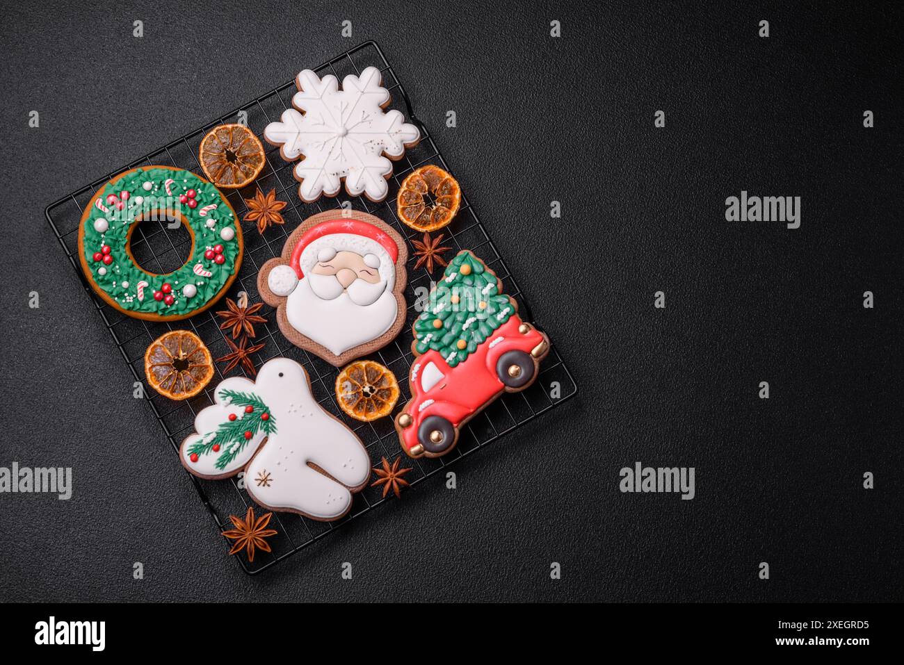 Pattern christmas themed cookie hi-res stock photography and images - Alamy
