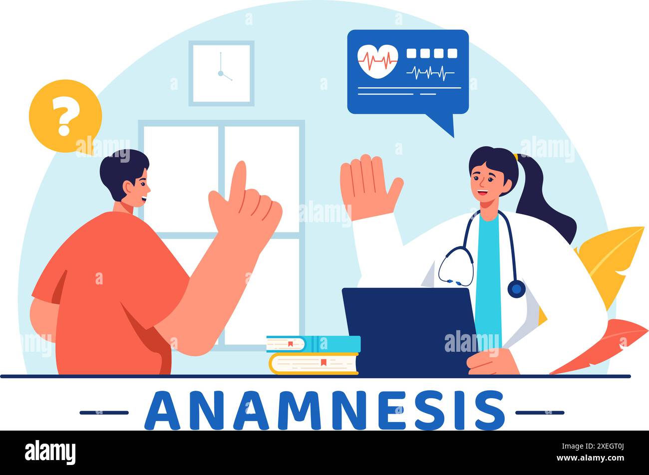Vector Illustration of an Anamnesis System Providing Information About ...