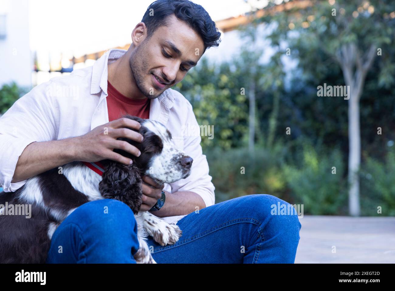 Man and his pet hi-res stock photography and images - Alamy