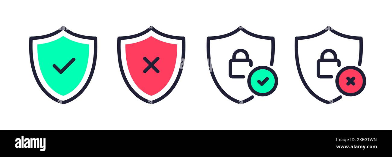 Security icons solid Cut Out Stock Images & Pictures - Alamy