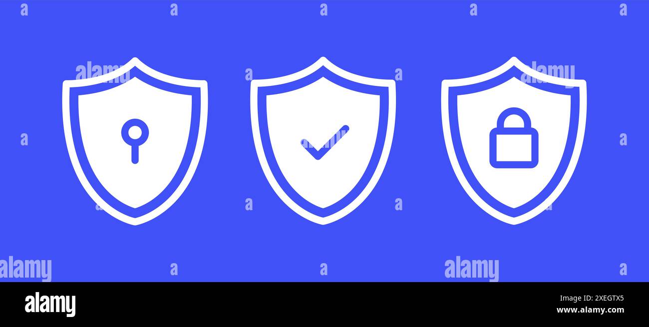 Security shield vector icons Stock Vector Image & Art - Alamy