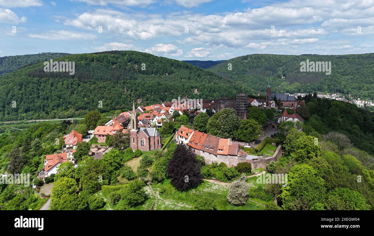 Aerial view of Dilsberg Stock Photo - Alamy