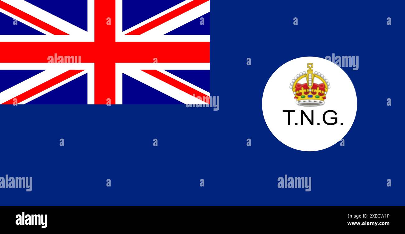 Flag of Territory of New Guinea. Illustration of Australian symbol ...