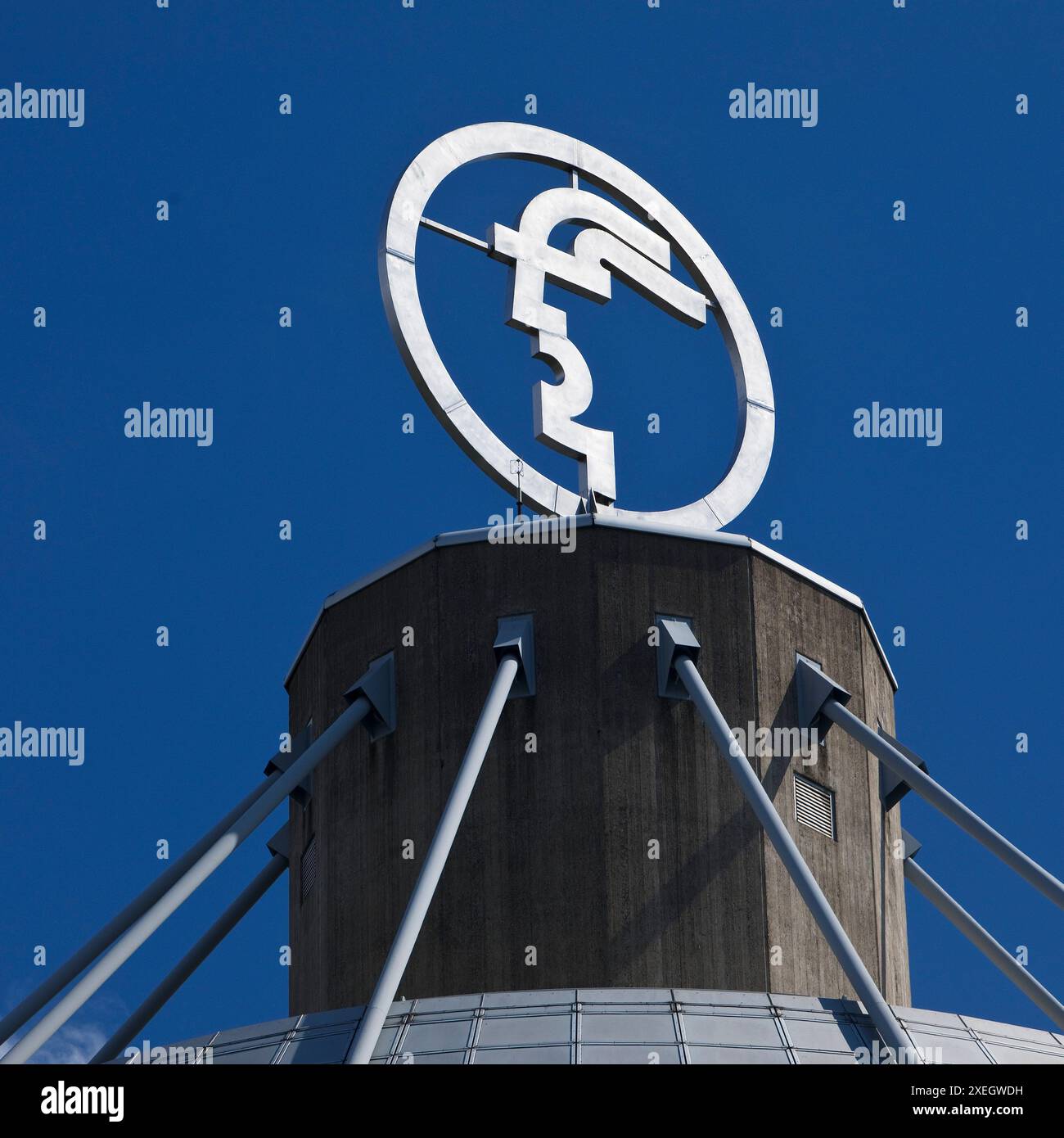 The Hermes logo, landmark of the Hannover Messe, Deutsche Messe AG ...