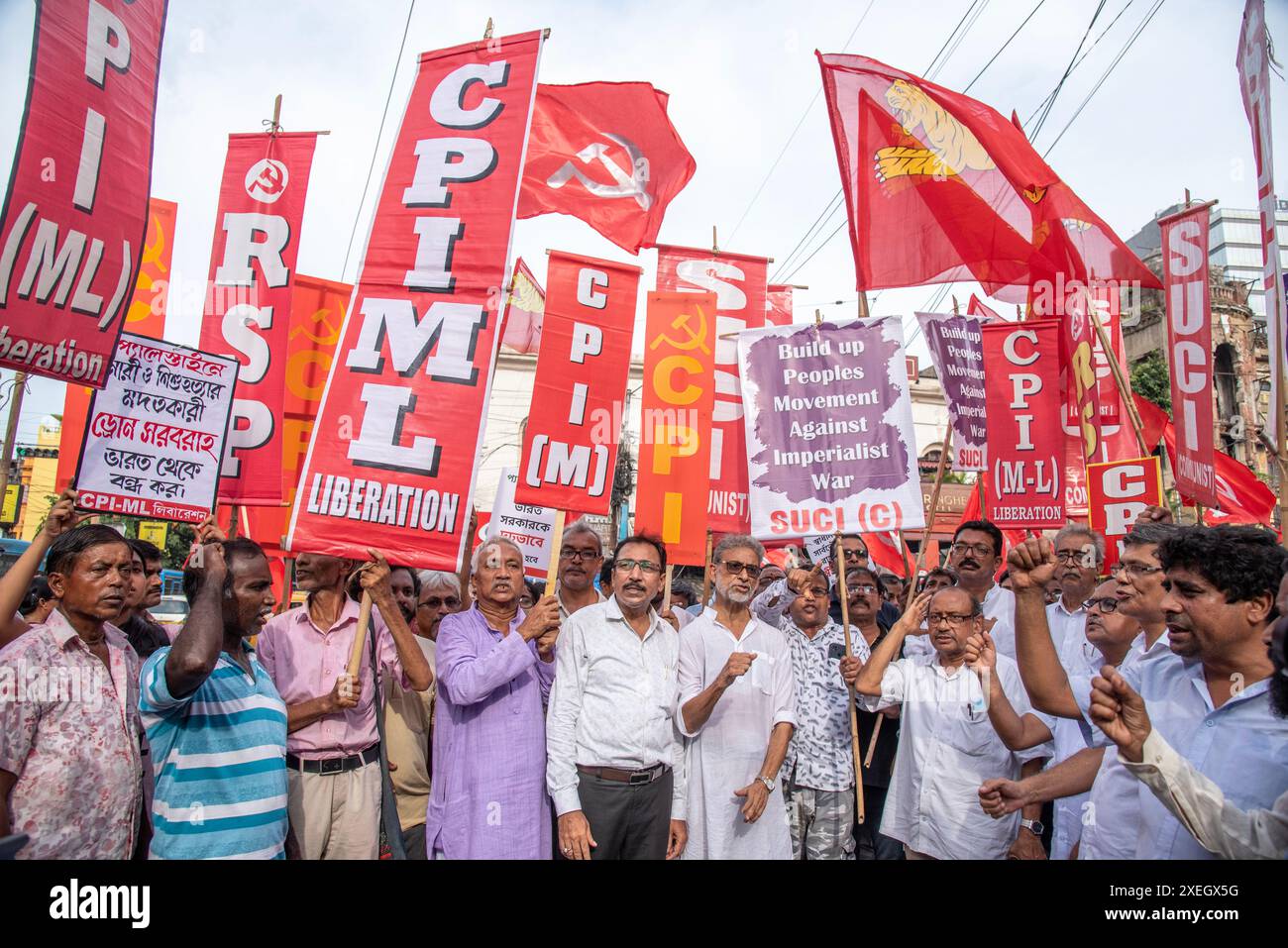 June 26, 2024, Kolkata, West Bengal, India: Left parties led by the ...