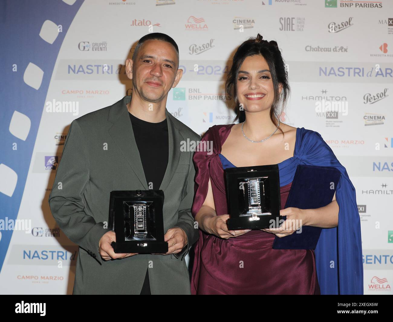 Rome, MAXXI museum, Silver Ribbons 2024 - Awards. In the photo ...