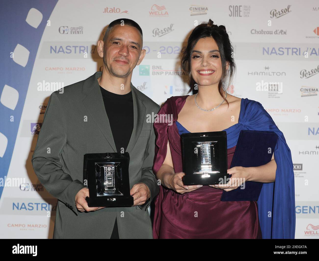 Rome, MAXXI museum, Silver Ribbons 2024 - Awards. In the photo ...