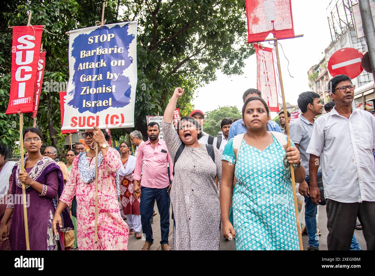 June 26, 2024, Kolkata, West Bengal, India: Left parties led by the ...