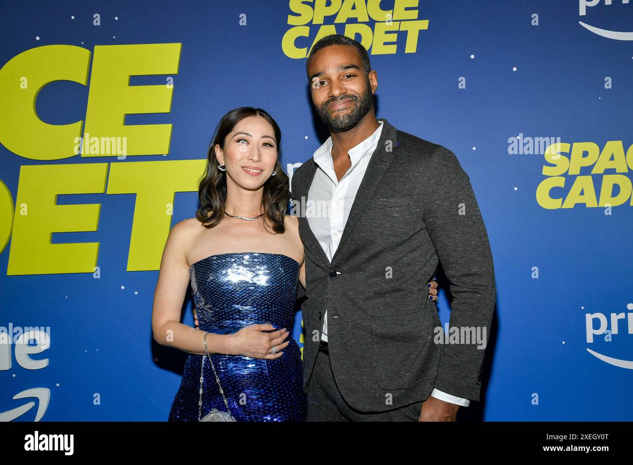 Josephine Huang, left, and Bo Pratt attend the Amazon MGM Studios ...